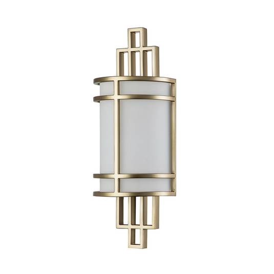 Fusion 1 wall light, natural brass | Lights.co.uk