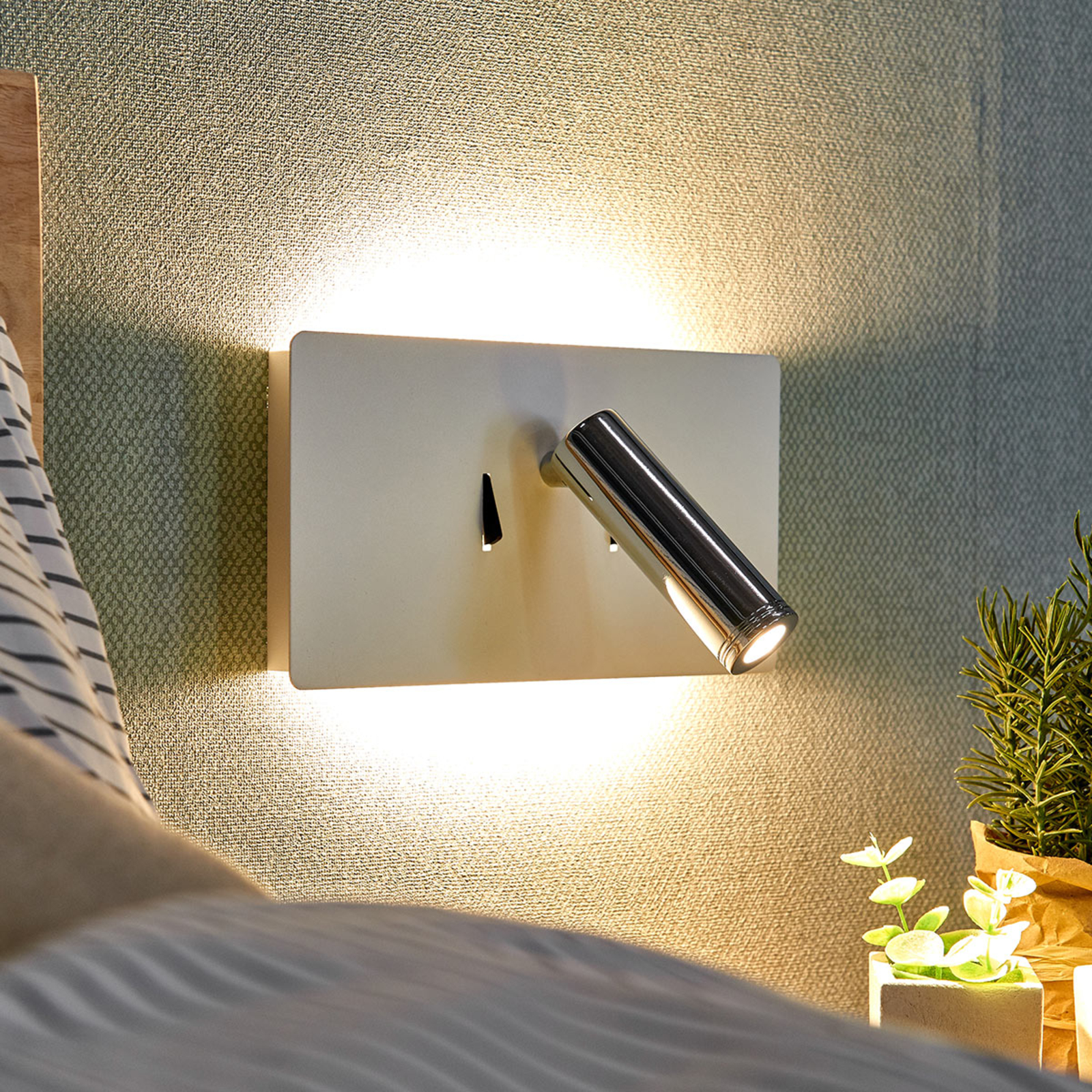 Applique a LED Elske con lampada da lettura | Lampade.it Applique a LED Elske con lampada da lettura | Lampade.it