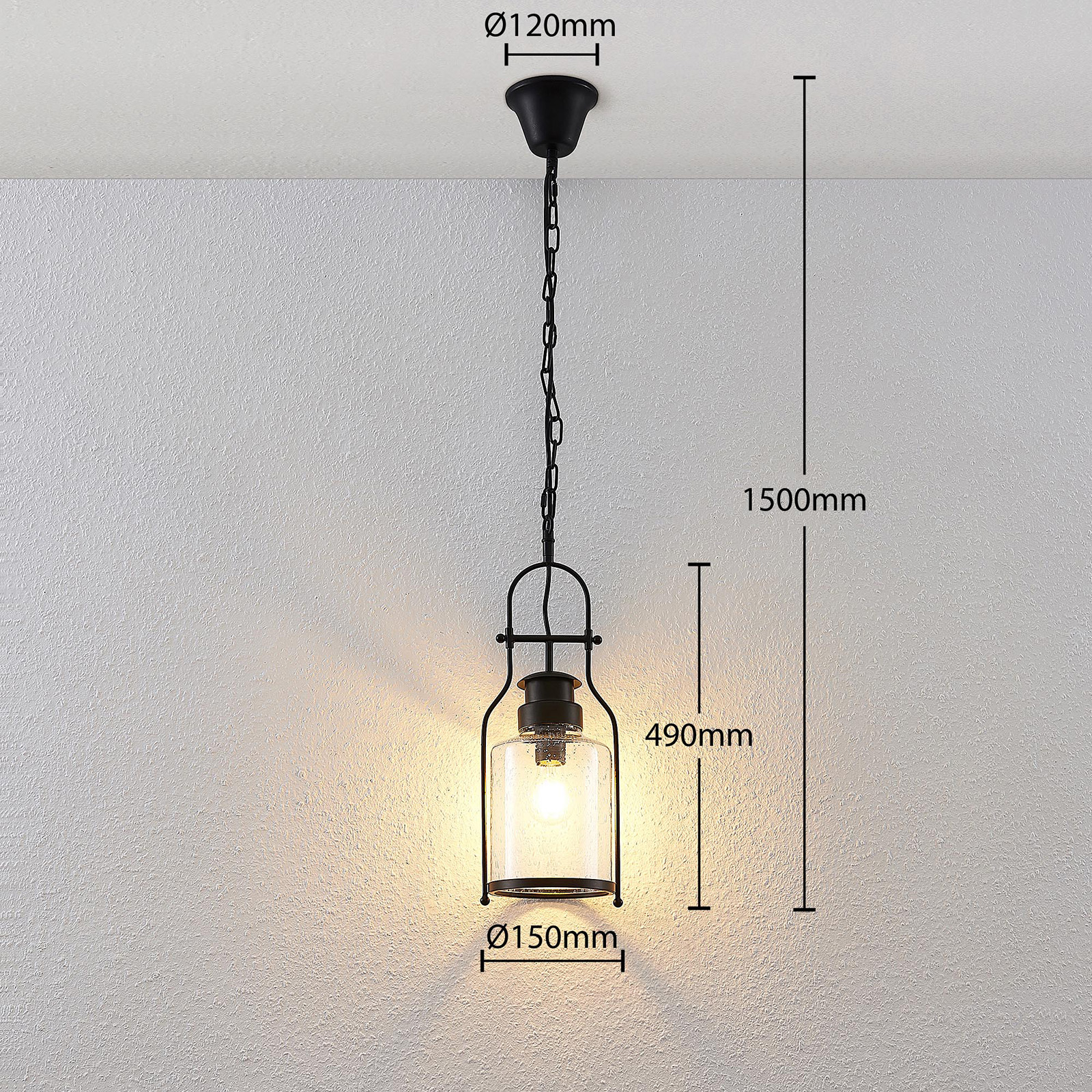 Lindby Rozalie lampa wisząca, latarnia, czarna | Lampy.pl Lindby Rozalie lampa wisząca, latarnia, czarna | Lampy.pl