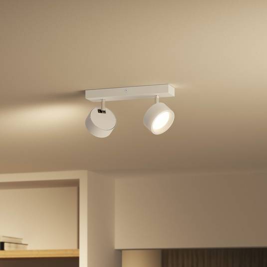 Philips Bracia faretto soffitto LED 2 luci, bianco | Lampade.it Philips Bracia faretto soffitto LED 2 luci, bianco | Lampade.it