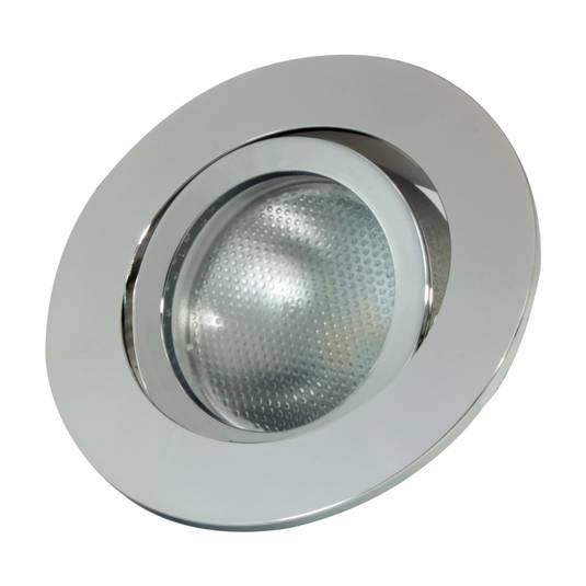 LED recessed ring Decoclic GU10/GU5.3, round, silver | Lights.co.uk