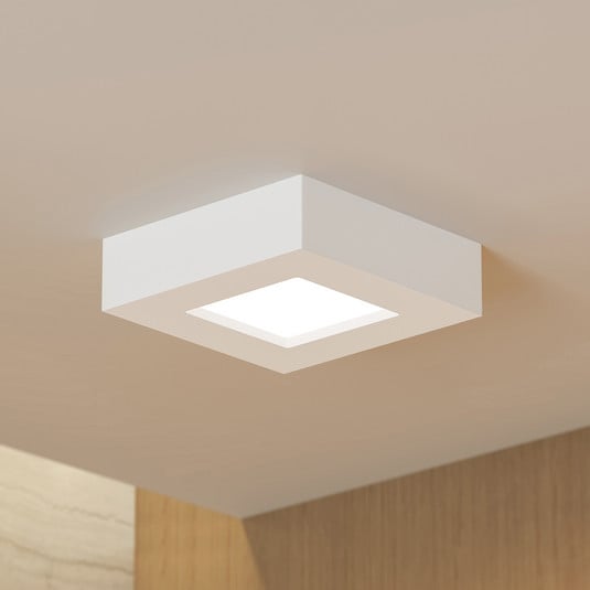 Prios Alette LED ceiling light, IP44, dimmable white | Lights.co.uk