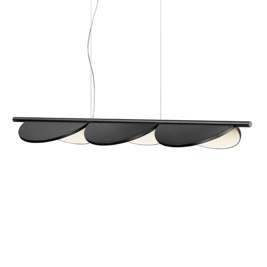 FLOS Almendra Linear LED hanging light 3-bulb grey | Lights.co.uk