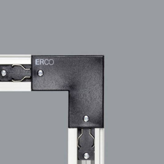 ERCO 3-phase corner connector, external protective earth | Lights.co.uk
