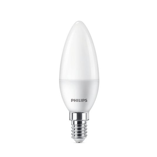 Philips LED candle E14 4.9W 470lm 2700K matt x3 | Lights.co.uk