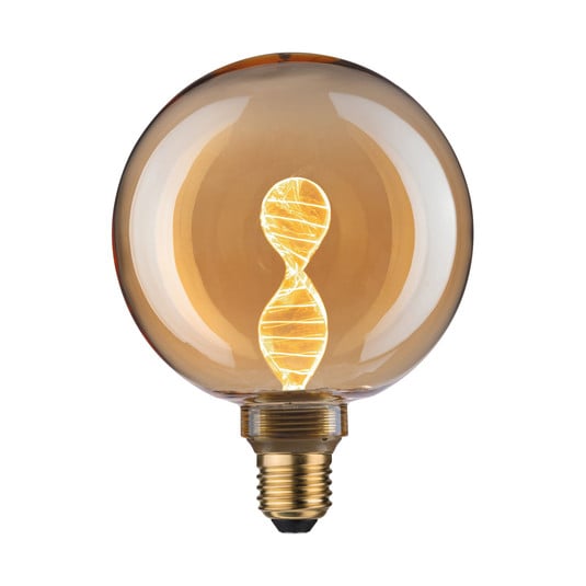Paulmann LED bulb E27 3.5W Helix 1,800K G125 gold | Lights.co.uk