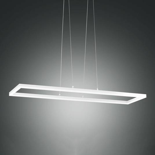 Bard LED pendant light, 92 x 32 cm in white | Lights.co.uk