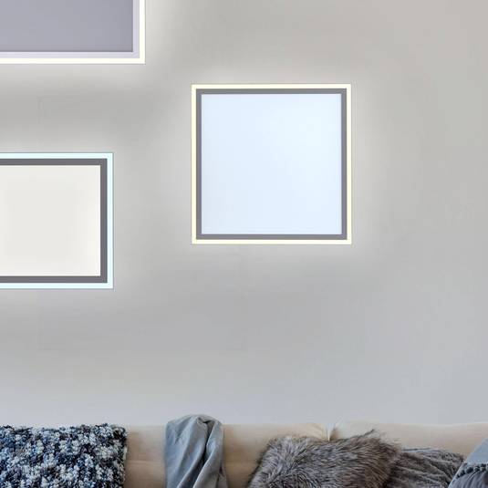 Edging LED ceiling light, tunable white, 46x46 cm | Lights.co.uk
