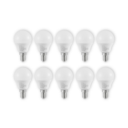 Lindby LED-Lampe E14 G45 4,5W 3.000K opal 10er-Set | Lampenwelt.at