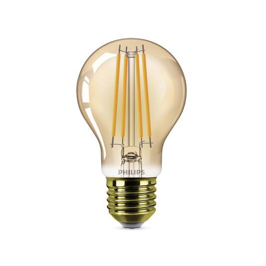 Philips E27 LED bulb A60 3.1W 1,800K gold | Lights.co.uk
