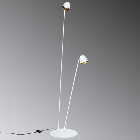 Flexibel ausrichtbare LED-Stehlampe Speers F weiß | Lampenwelt.de