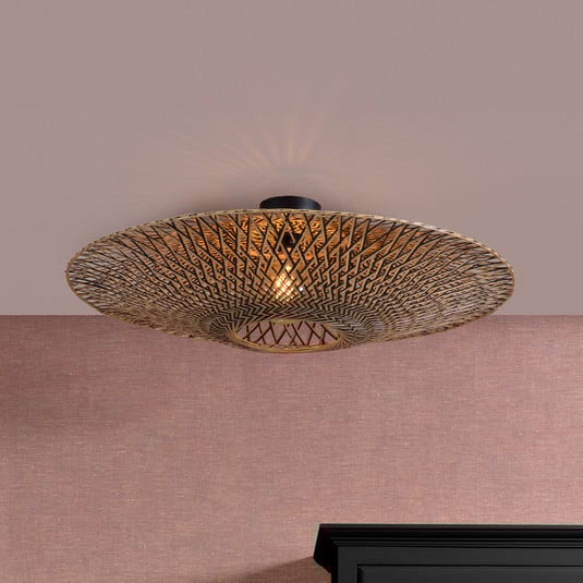 GOOD & MOJO Bali ceiling lamp, Ø 87 cm, black/natural, bamboo | Lights ...