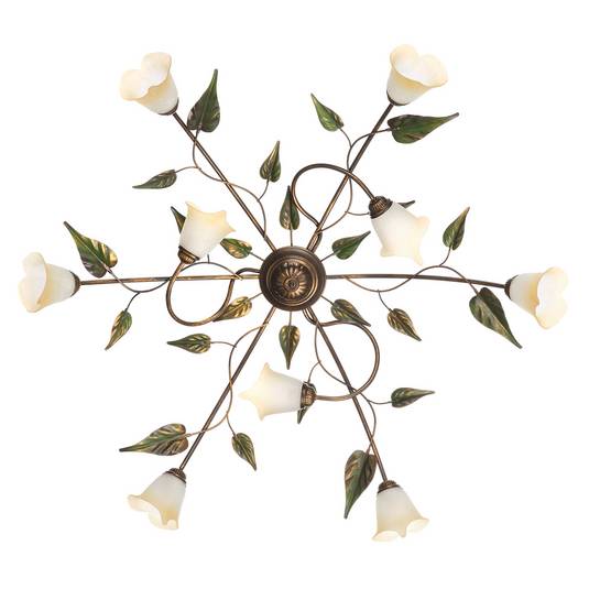 Miranda ceiling light 9-bulb, bronze | Lights.ie