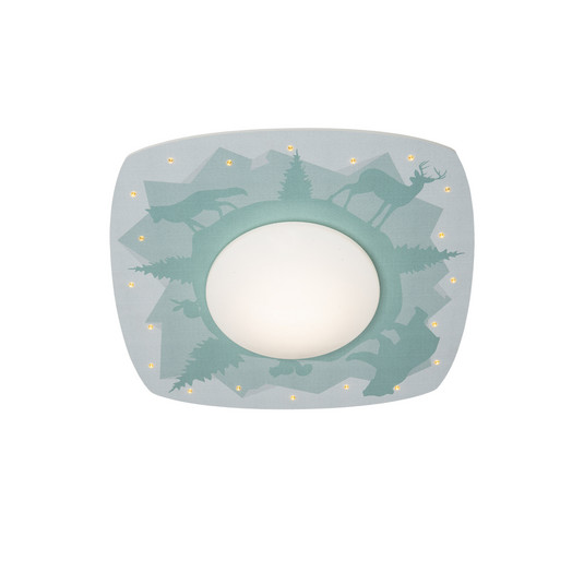 LED-Deckenleuchte Scandi Wald, 58 cm, grün, MDF-Holz | Lampenwelt.de