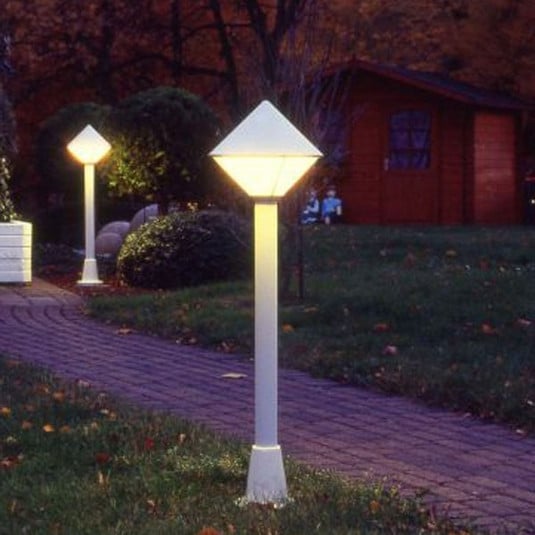 Modern path light 177, white | Lights.co.uk