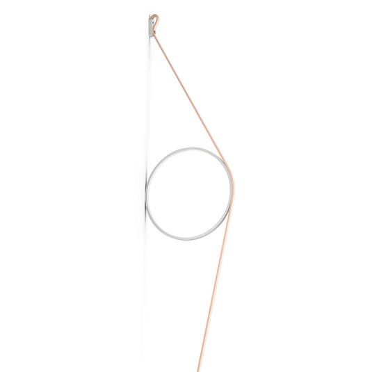 FLOS Wirering magenta LED wall light, ring white | Lights.co.uk