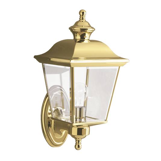 Bay Shore outdoor light, socket facing up, gold | Lights.co.uk