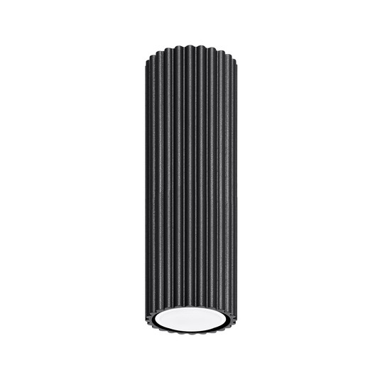 Carbon ceiling light, black, height 20 cm, aluminium | Lights.co.uk