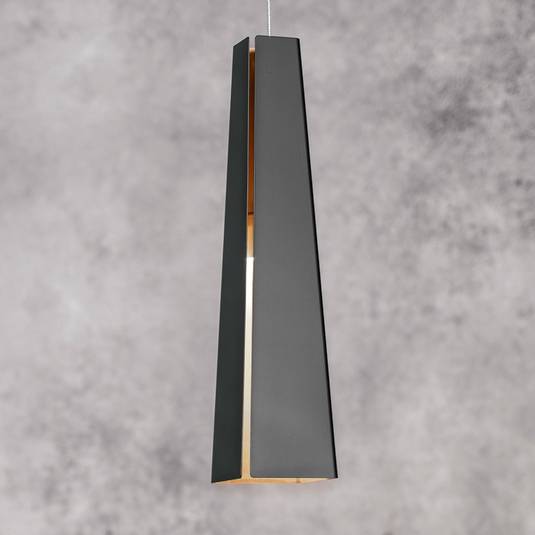 Black-golden Pluma aluminium pendant lamp, LED | Lights.co.uk