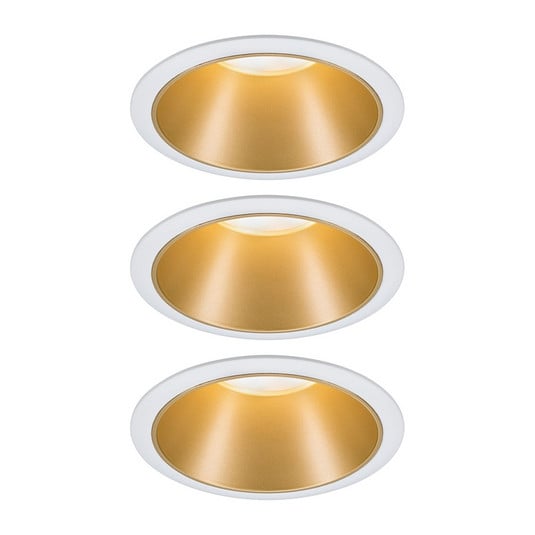 Paulmann Cole LED spot, gold-white, set of 3 | Lights.co.uk