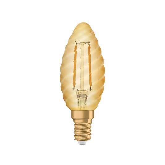 Radium LED Essence Ambiente E14 2.5W grooved gold | Lights.ie
