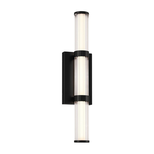 FAYTON LED outdoor wall light, black, height 54 cm, metal, IP44 ...
