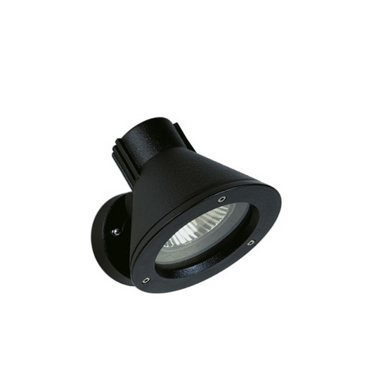 Wandstrahler 643S, schwarz, IP54, E27, Aluminium, schwenkbar ...