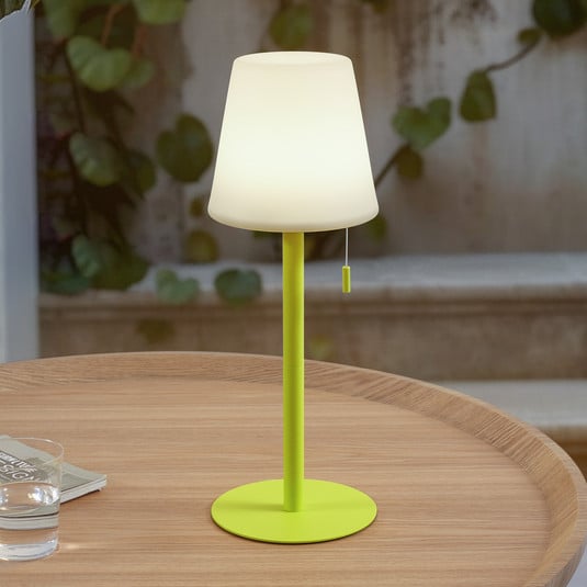 Lindby LED rechargeable lamp Azalea yellow aluminium CCT height ...