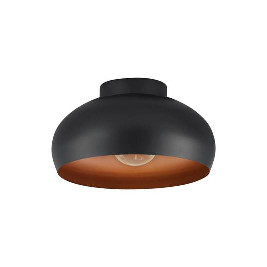 EGLO Mogano 2 plafondlamp, Ø28cm, zwart/koper | Lampen24.nl