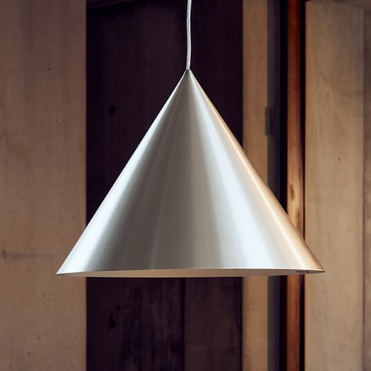 FRANDSEN Benjamin pendant light, Ø 30 cm, brushed aluminium, E27 ...