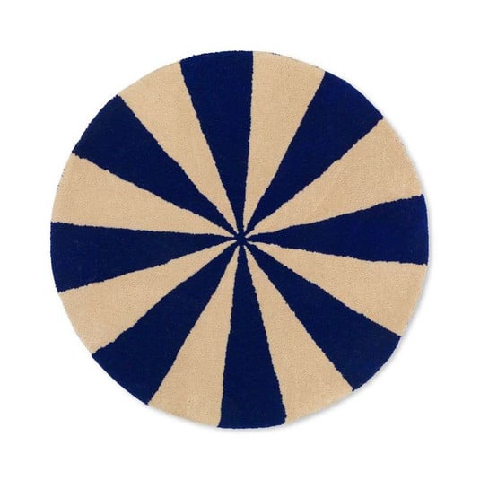 Arch Tufted Matta Small Bright Blue/Off-White - Ferm Living | Köp online