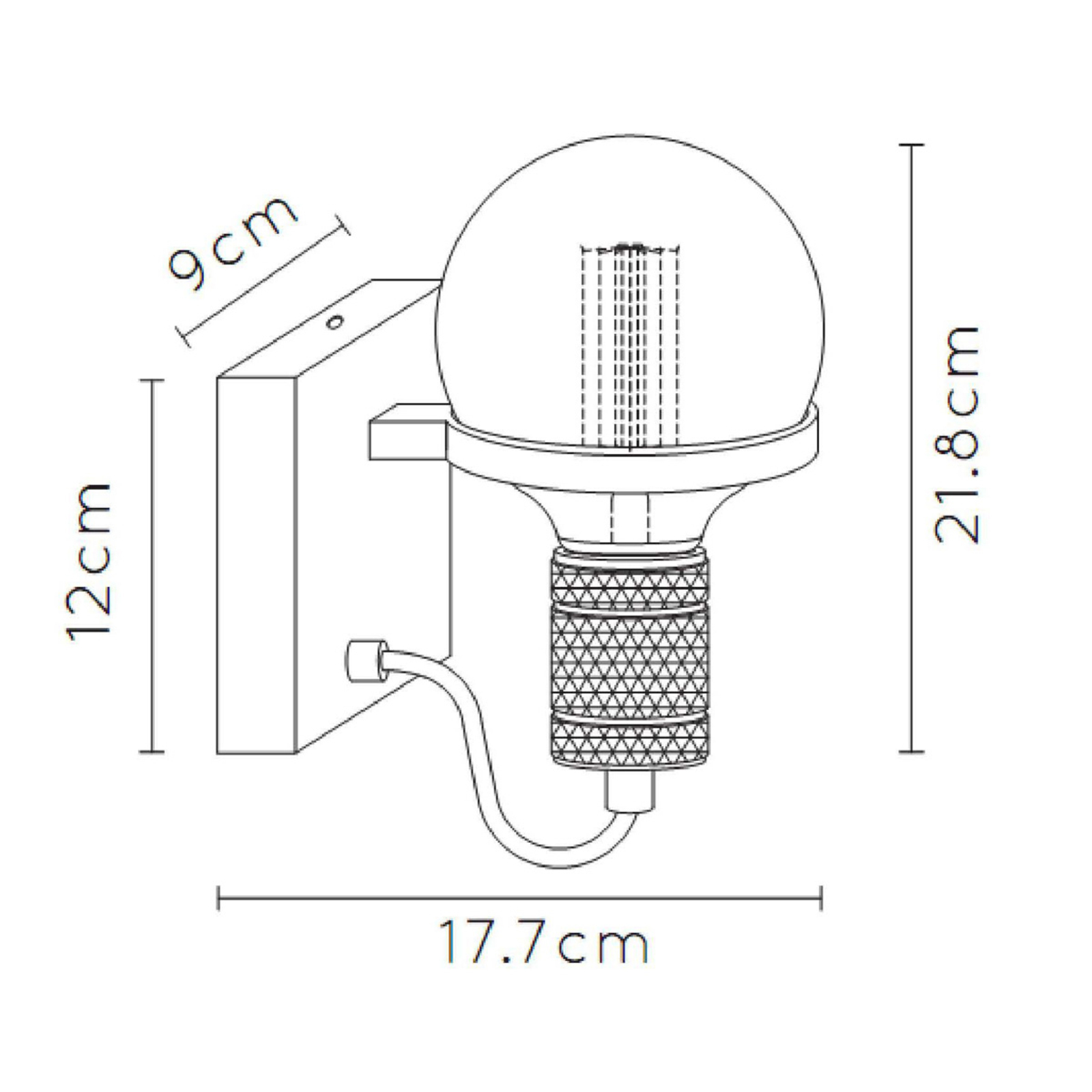 Ottelien wall light, black/gold | Lights.ie