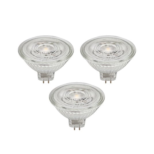 Prios GU5.3 LED bulb 4.9W 500lm 36° clear 840 set of 3 | Lights.co.uk