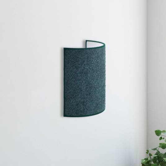 Applique Boucle di stoffa, verde scuro | Lampade.it
