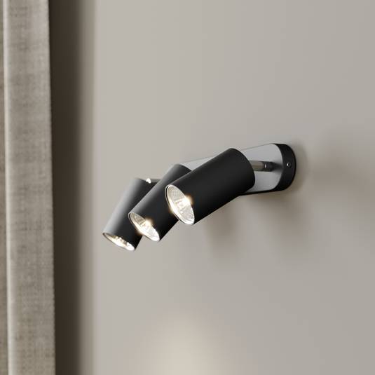 Spot mural Eye Spot à 3 lampes, noir | Luminaire.fr