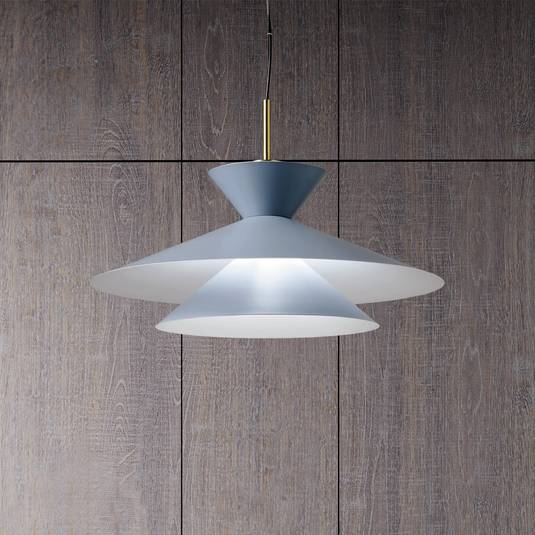 Kim pendant light, sky blue, Ø 60 cm, metal | Lights.co.uk