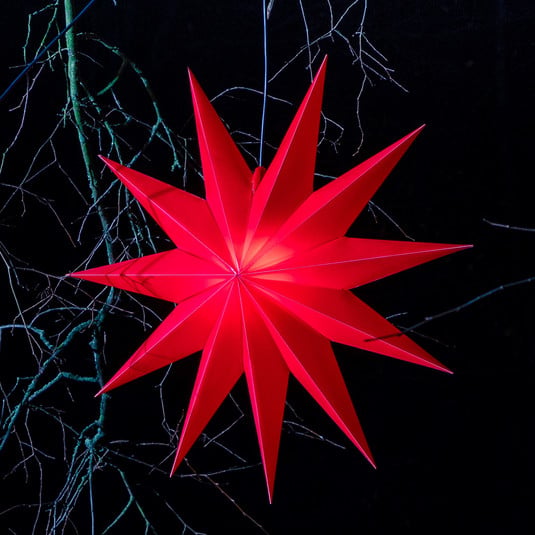 Stella Jumbo, esterni, 11 punte, Ø 100 cm, rosso | Lampade.it