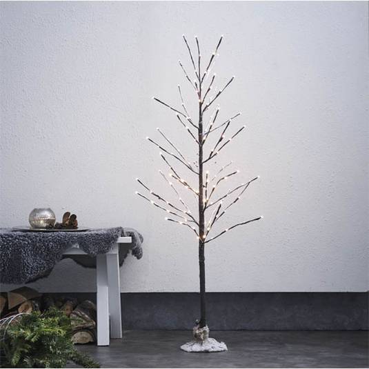 Arbre déco LED Tobby Tree IP44 brun hauteur 120 cm | Luminaire.fr