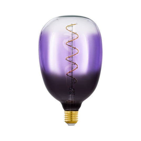 E27 LED bulb 4W T120 1,800K filament purple dimmable | Lights.co.uk