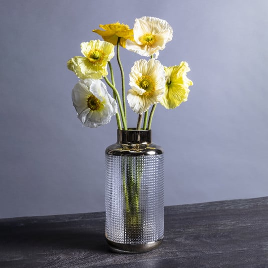 KARE Vase LA Noble, height 30 cm, glass, gold/clear, handmade | Lights.ie