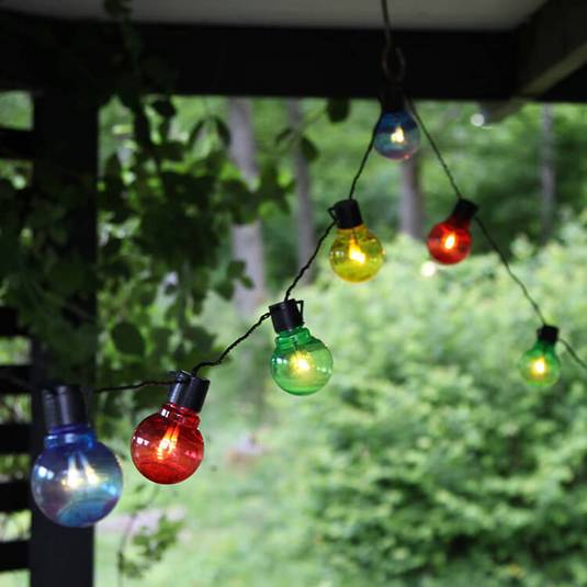 Catena luminosa LED partaj, 16 lampade colorate | Lampade.it