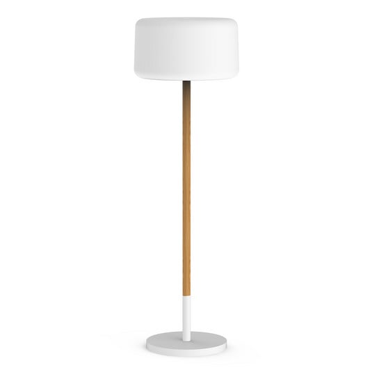Newgarden Chloe Plant gulvlampe med solceller i træ | Lampegiganten.dk